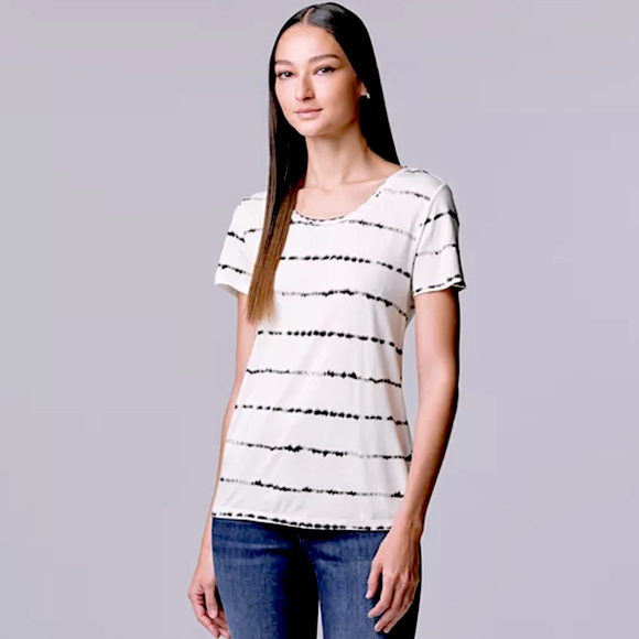 Simply Vera Vera Wang | Tops | Simply Vera Vera Wang Sheer White Tee ...